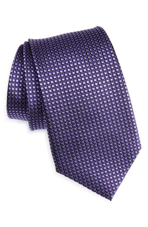 Nordstrom Textured Silk Jacquard Neck Tie - Purple