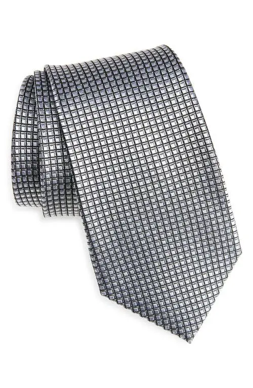 Nordstrom Textured Silk Jacquard Neck Tie - Silver