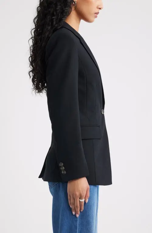 OPEN EDIT Curator Crepe Fitted Blazer