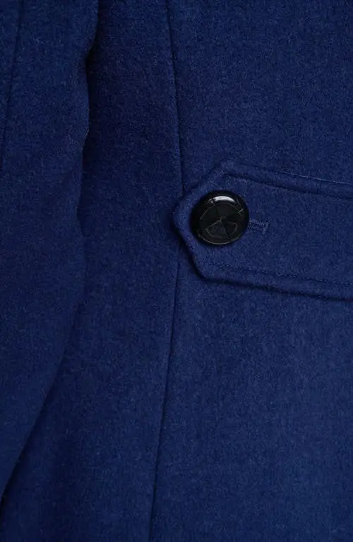 Cole Haan Oversize Collar Wool Blend Coat - Ink