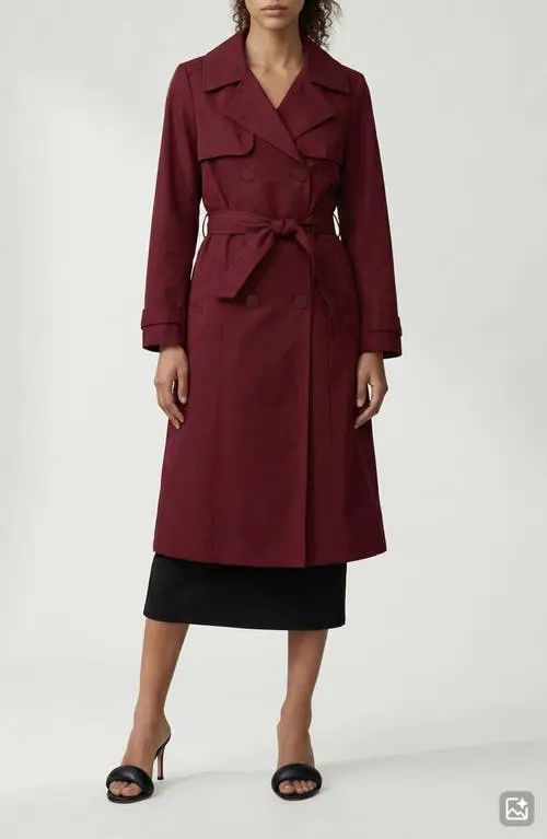 NOIZE Evelin Water Repellent Trench Coat - Porto