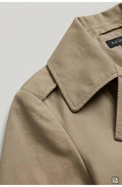NOIZE Evelin Water Repellent Trench Coat - Sand