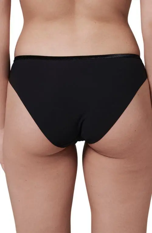 Simone Perele Scenario Lace Front Bikini Briefs - Black