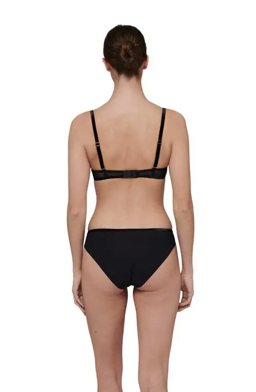 Simone Perele Scenario Lace Front Bikini Briefs - Black