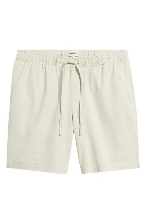 OPEN EDIT Linen Blend Shorts - Beige Birch