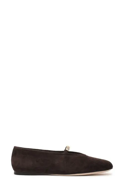 FAVORITE DAUGHTER Maddie Mary Jane Ballet Flat - Coffee Suede