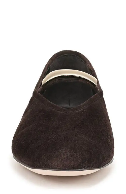 FAVORITE DAUGHTER Maddie Mary Jane Ballet Flat - Coffee Suede