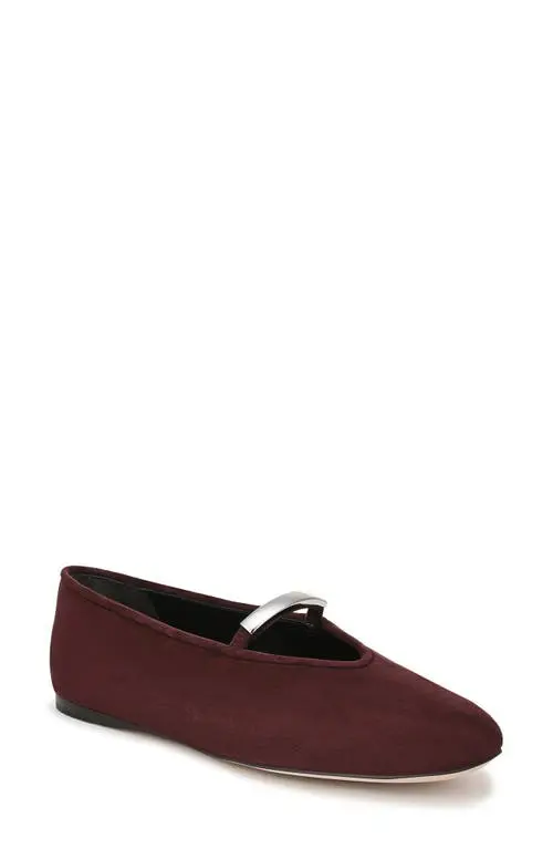 FAVORITE DAUGHTER Maddie Mary Jane Ballet Flat - Wine Suede