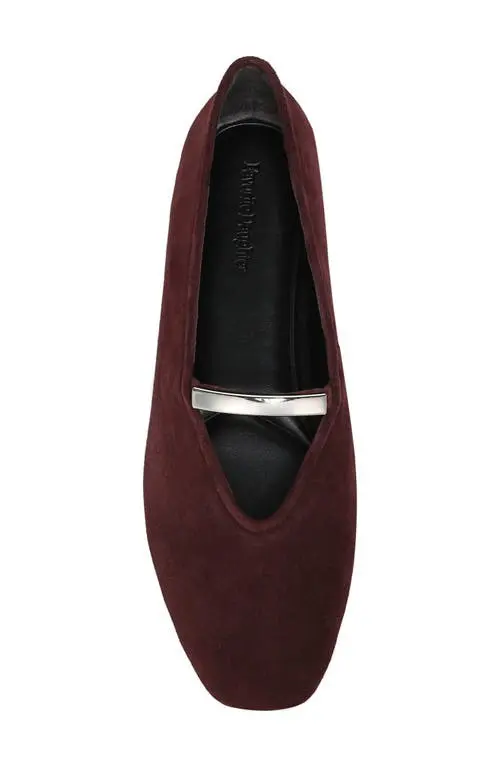 FAVORITE DAUGHTER Maddie Mary Jane Ballet Flat - Wine Suede