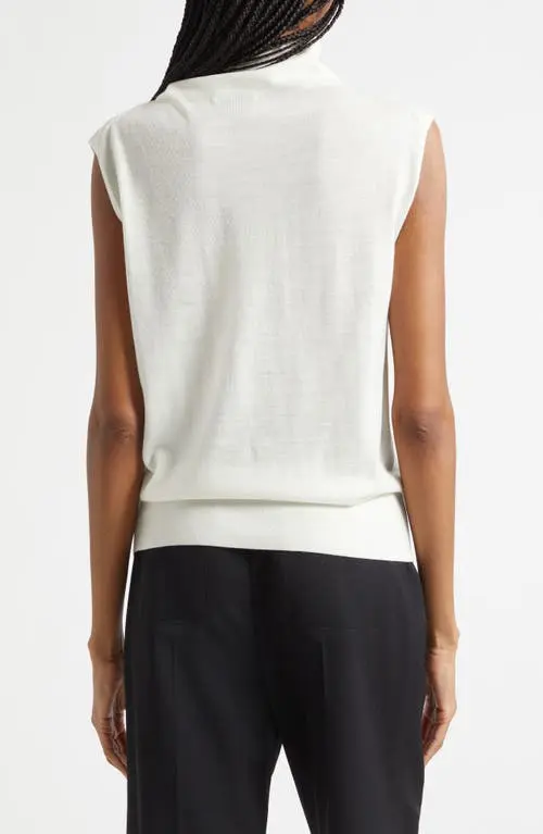 REISS Honey Cowl Neck Sleeveless Wool Sweater - Cream