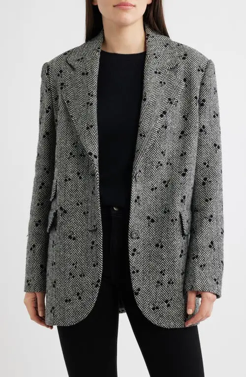 CECE DUPRAZ Oversize Single-breasted Blazer - Black/white