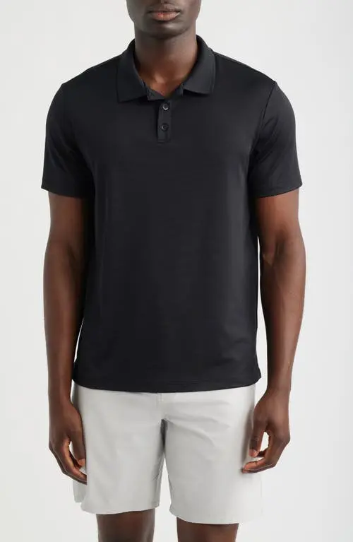 Zella Textured Golf Polo - Black