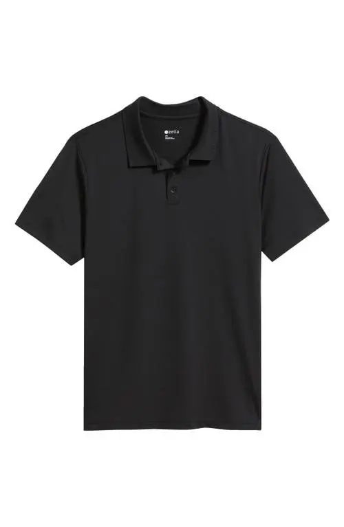 Zella Textured Golf Polo - Black