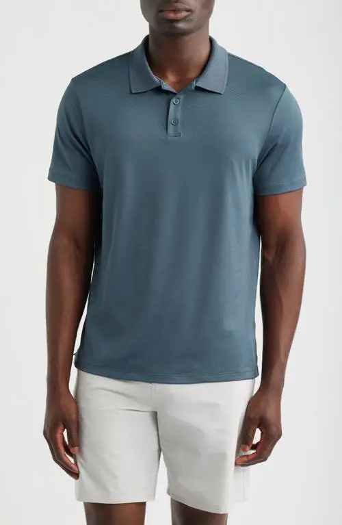 Zella Textured Golf Polo - Blue Slate
