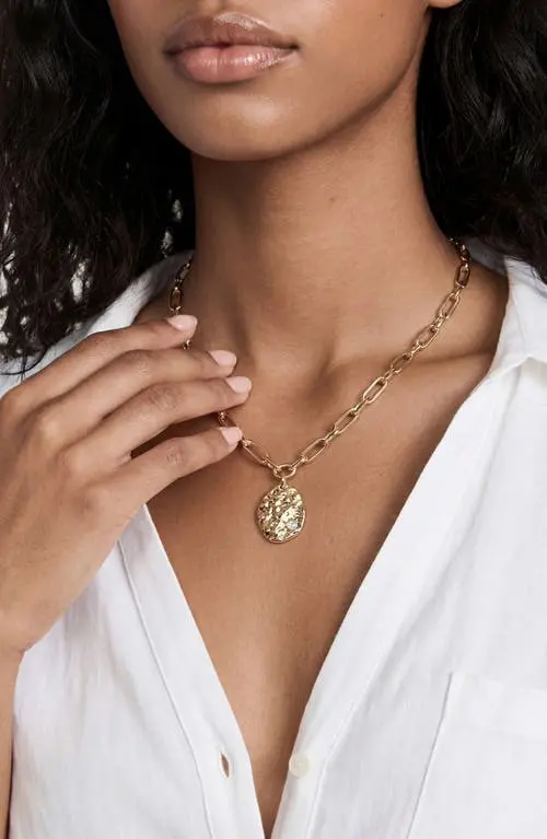 Ettika Textured Pendant Necklace