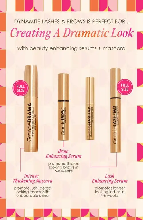 GRANDE COSMETICS Dynamite Lashes & Brows Set $156 Value
