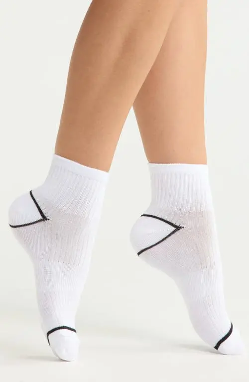 Nordstrom Assorted 5-pack Rib Quarter Socks - White Multi Pack
