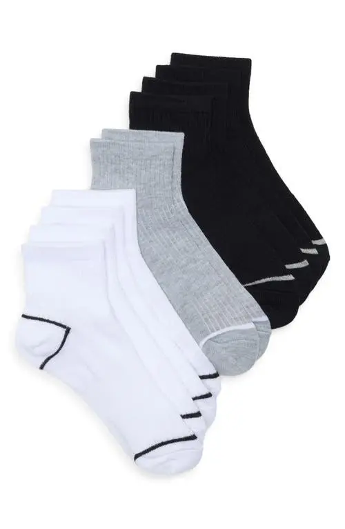 Nordstrom Assorted 5-pack Rib Quarter Socks - White Multi Pack