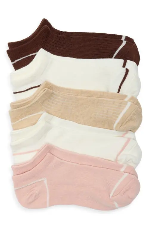 Nordstrom Assorted 5-pack Rib Ankle Socks - Pink Multi