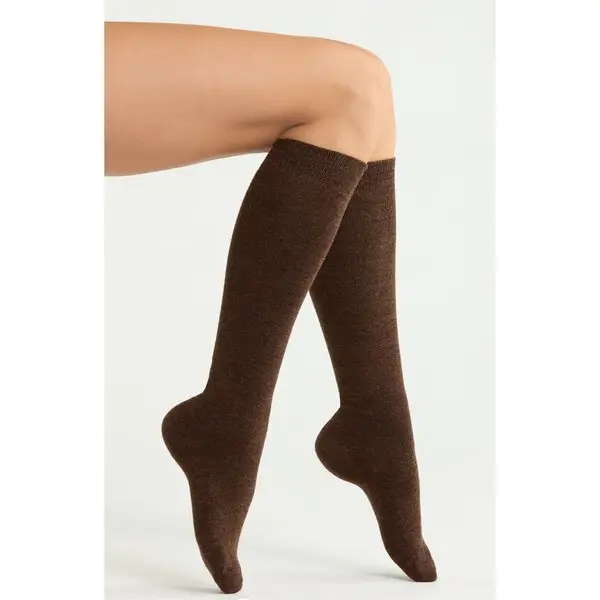 Nordstrom Assorted 2-pack Merino Wool Blend Knee High Socks - Beige Heather Multi Pack