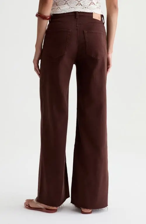 Ag Saige High Waist Raw Hem Wide Leg Jeans