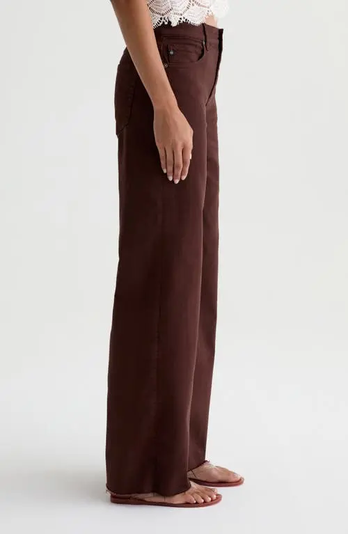Ag Saige High Waist Raw Hem Wide Leg Jeans