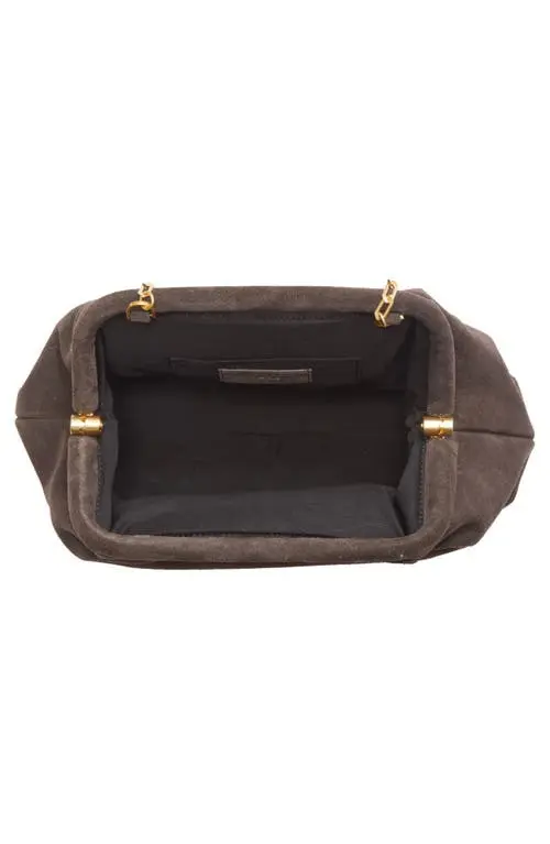 REISS Large Mia Suede Frame Clutch