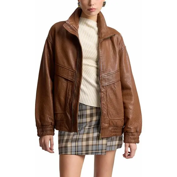Avec Les Filles Oversized Leather Jacket