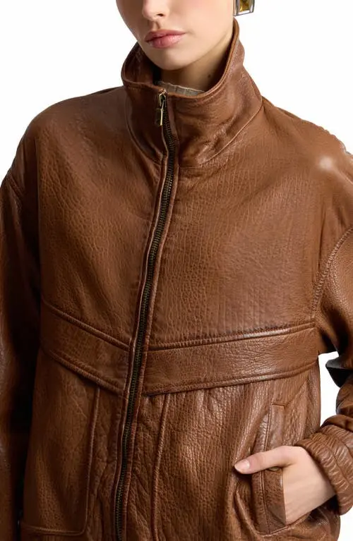 Avec Les Filles Oversized Leather Jacket