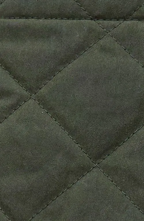 Barbour Theodora Quilt Trim Cotton & Nylon Vest - Olive