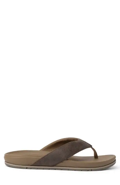 Reef Phantom Bonzer Leather Flip Flop - Fossil