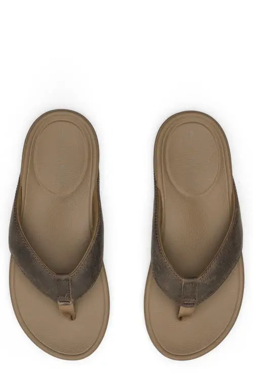 Reef Phantom Bonzer Leather Flip Flop - Fossil