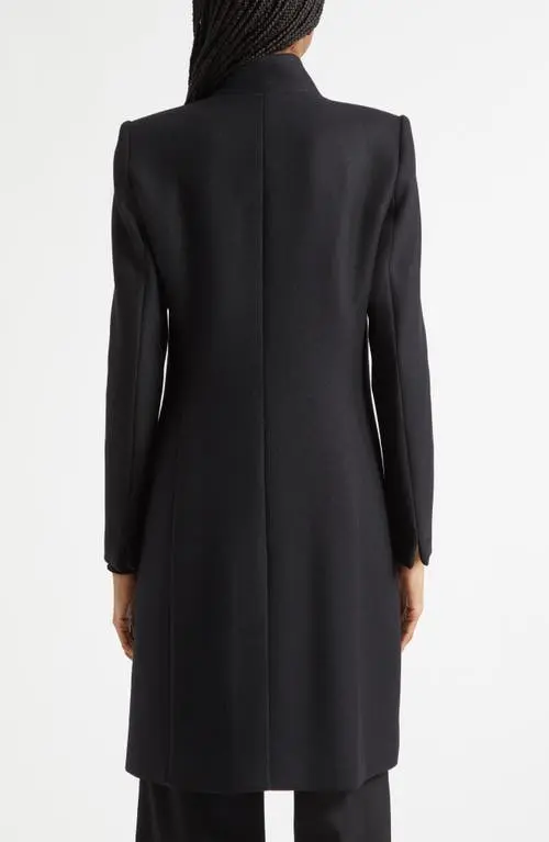 REISS Max Wrapover Wool Blend Coat - Black