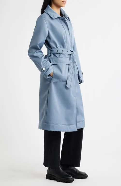 Bernardo Belted Hooded Raincoat - Flint Stone