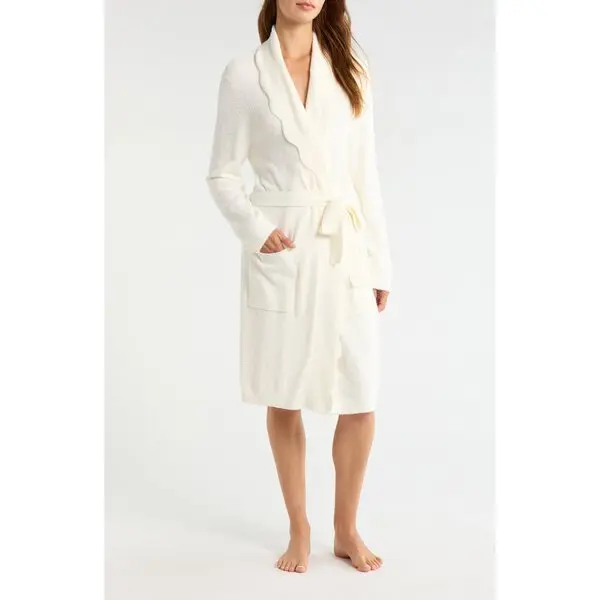 Barefoot Dreams Cozychic® Scalloped Robe - Pearl