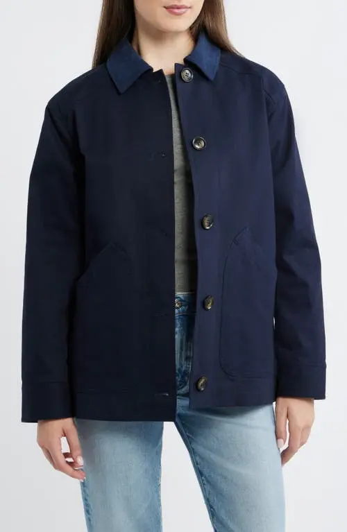 Bernardo Cotton Stretch Twill Jacket - Navy
