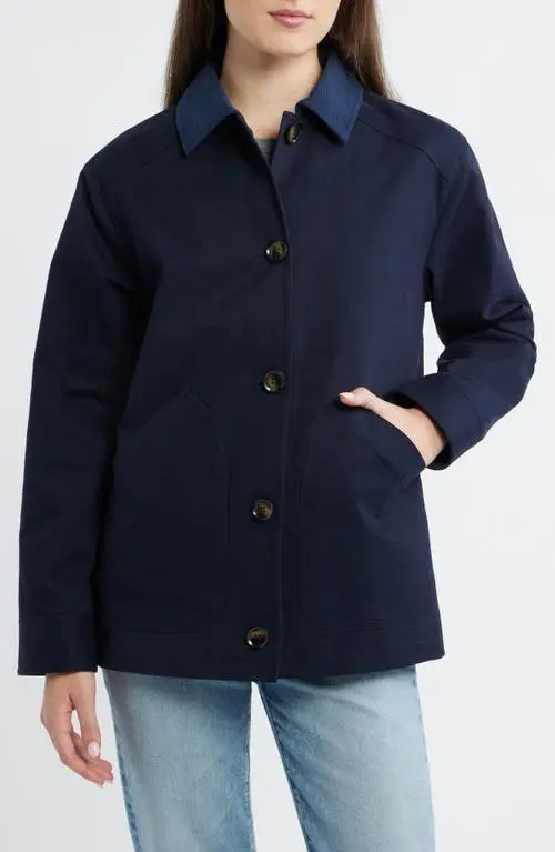 Bernardo Cotton Stretch Twill Jacket - Navy