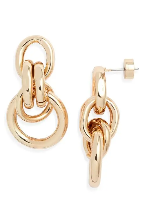 Nordstrom Double Circle Front Hoop Earrings - Gold