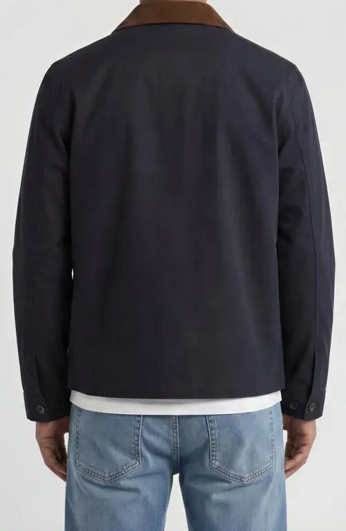 Bagatelle Faux Suede Collar Cotton Canvas Jacket