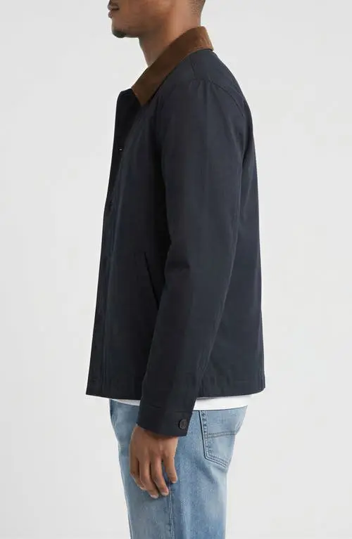 Bagatelle Faux Suede Collar Cotton Canvas Jacket