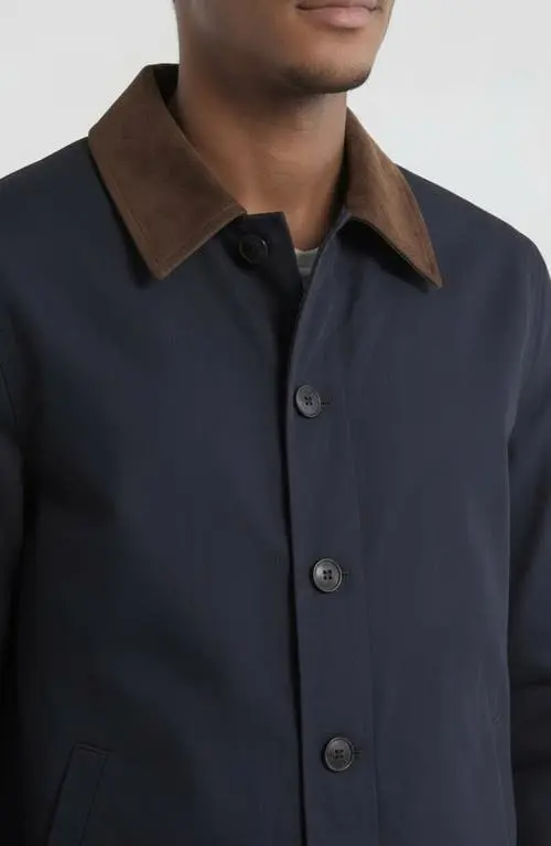 Bagatelle Faux Suede Collar Cotton Canvas Jacket