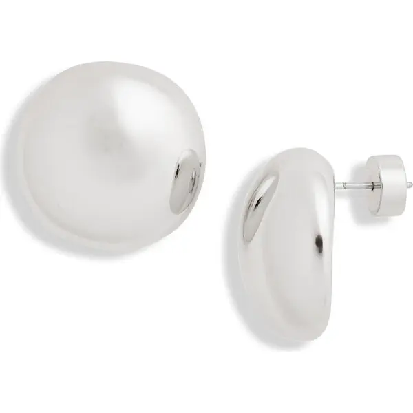 Nordstrom Polished Dome Stud Earrings - Silver