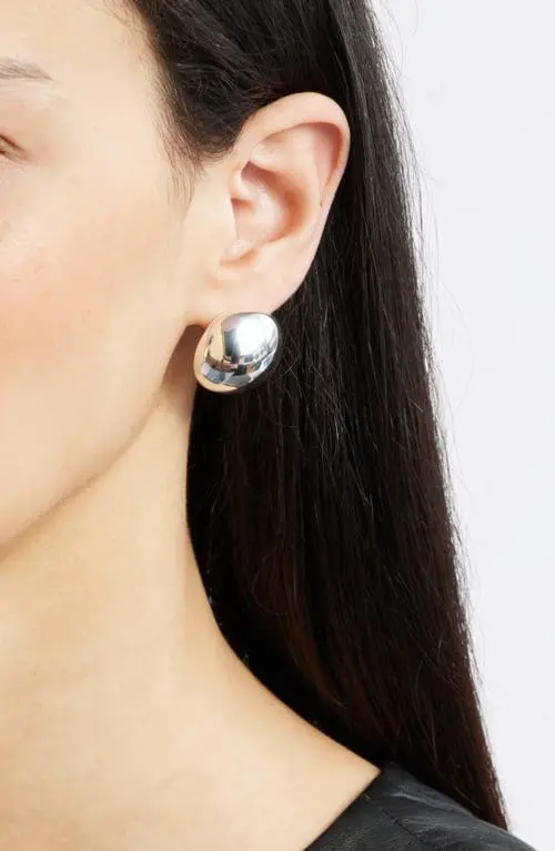 Nordstrom Polished Dome Stud Earrings - Silver