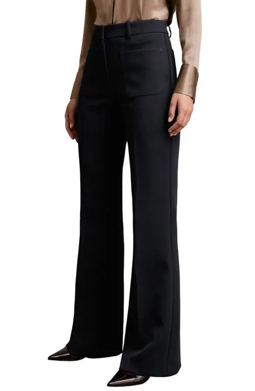 REISS Priya High Waist Flare Leg Pants