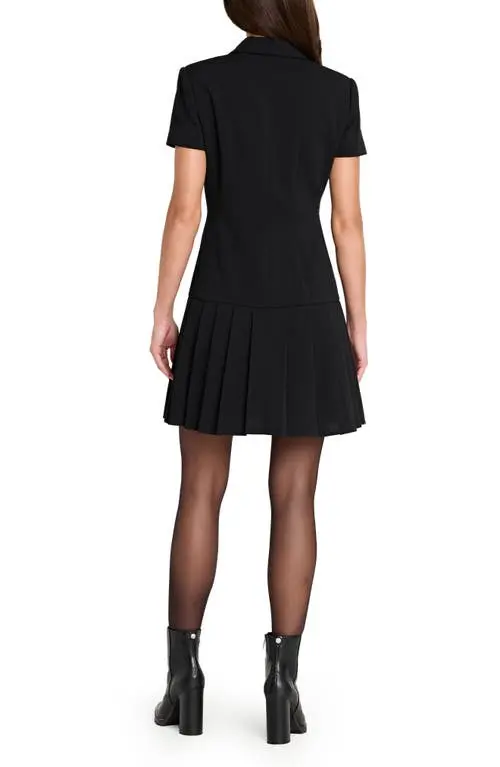 TAHARI ASL Double Breasted Pleated Hem Dress