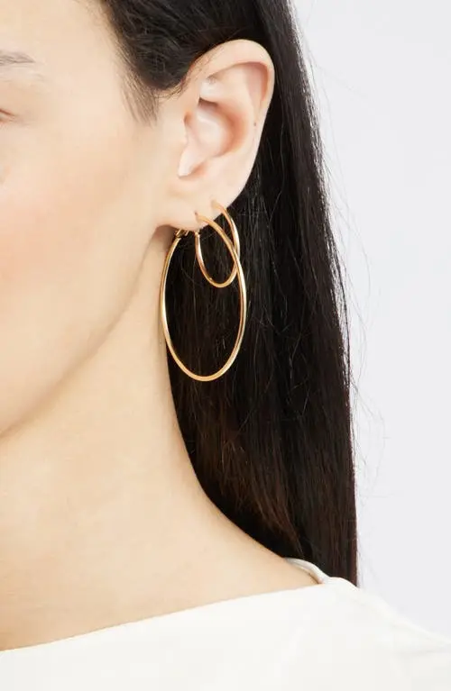 Nordstrom Set Of 3 Thin Essential Hoop Earrings