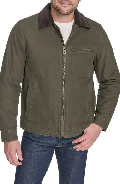 LEVI'S Canvas Utility Jacket With Quilted Lining - Olive