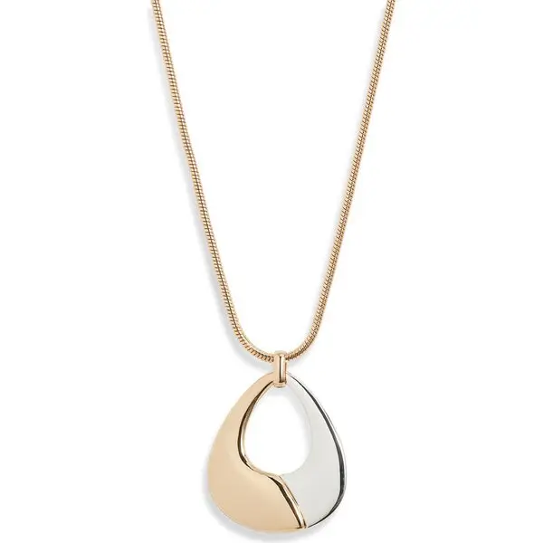 Nordstrom 2-tone Adjustable Pendant Necklace - Gold- Silver