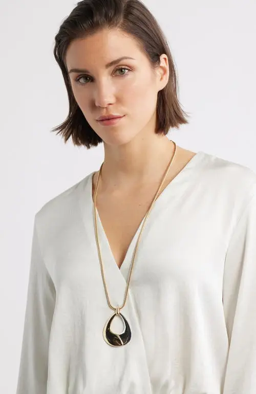 Nordstrom 2-tone Adjustable Pendant Necklace