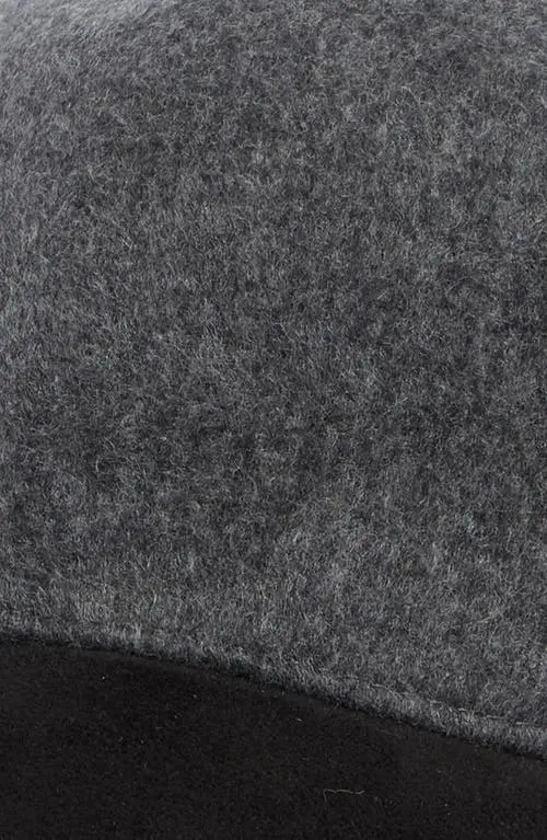 Nordstrom Colorblocked Wool & Cashmere Baseball Cap - Black- Grey